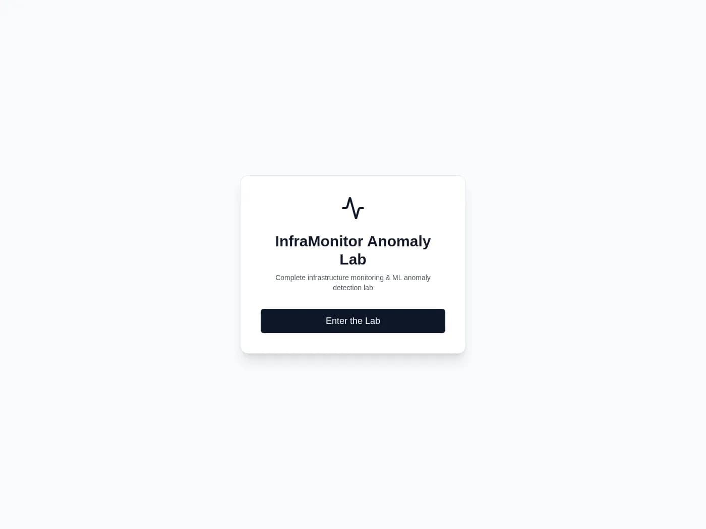 InfraMonitor Anomaly Lab