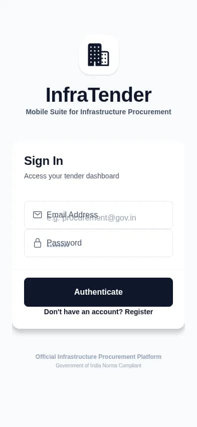 InfraTender Mobile Suite