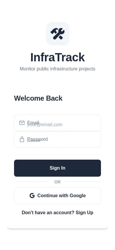 InfraTrack Mobile