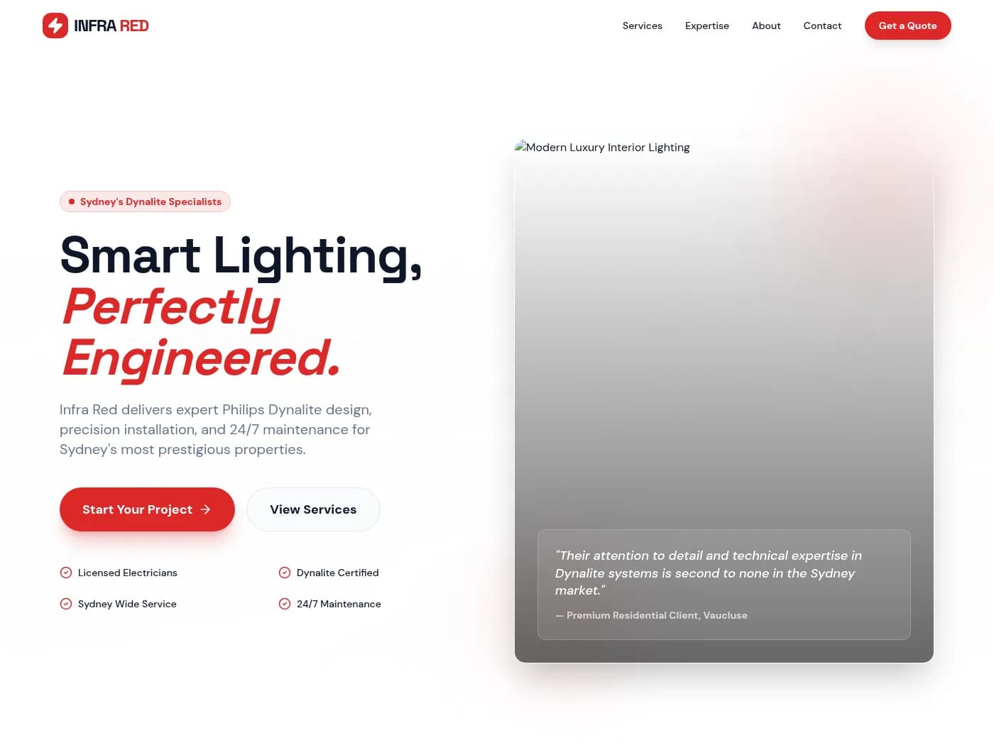 Infra Red Business Page