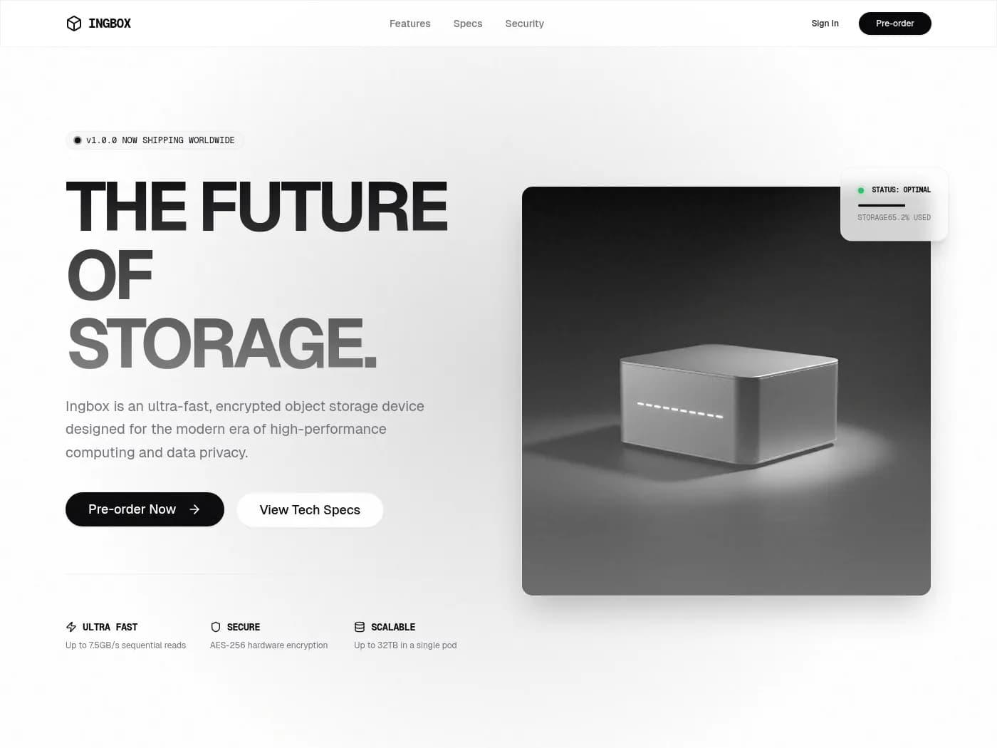 Ingbox Landing Page