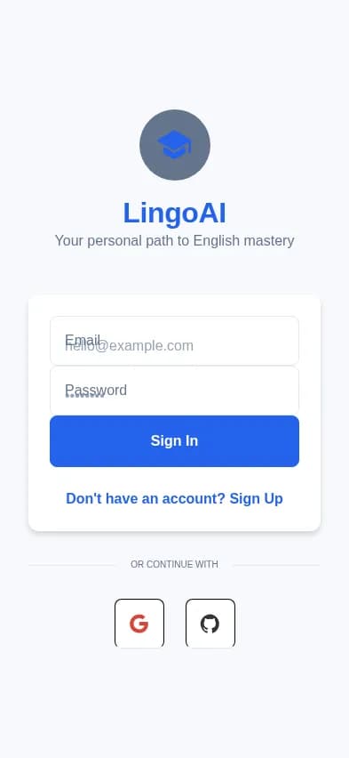 Inglés AI Tutor App