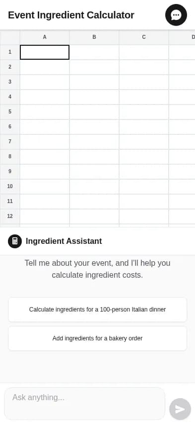 Event Ingredient Calculator