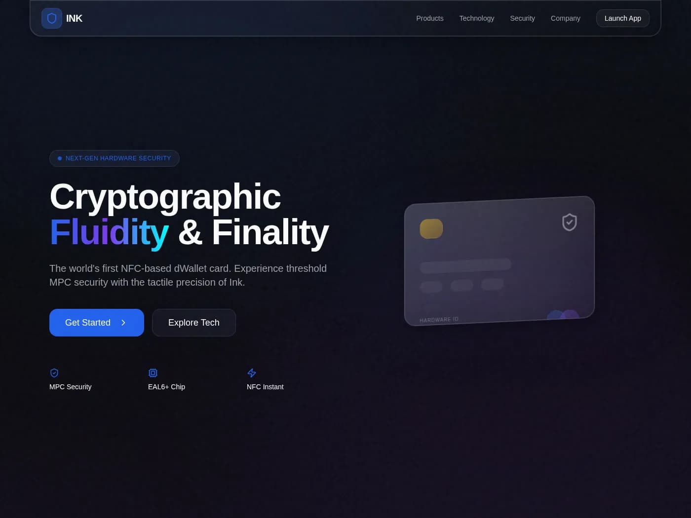 Ink Hardware Cards UI