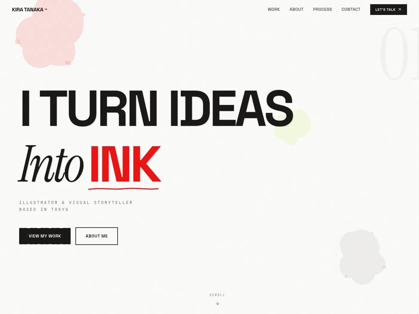 InkSplatter Portfolio Landing