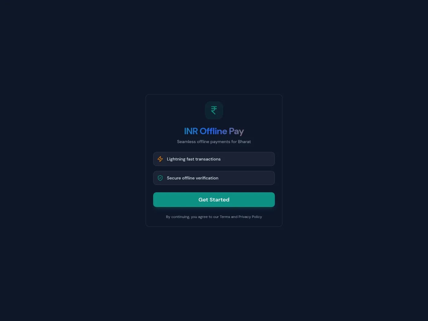 INR Offline Pay App