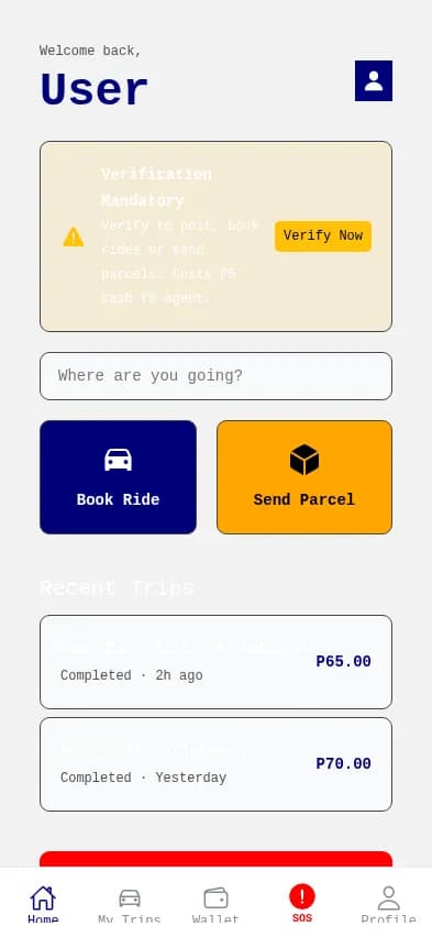 InRoute v1 Rides & Parcels