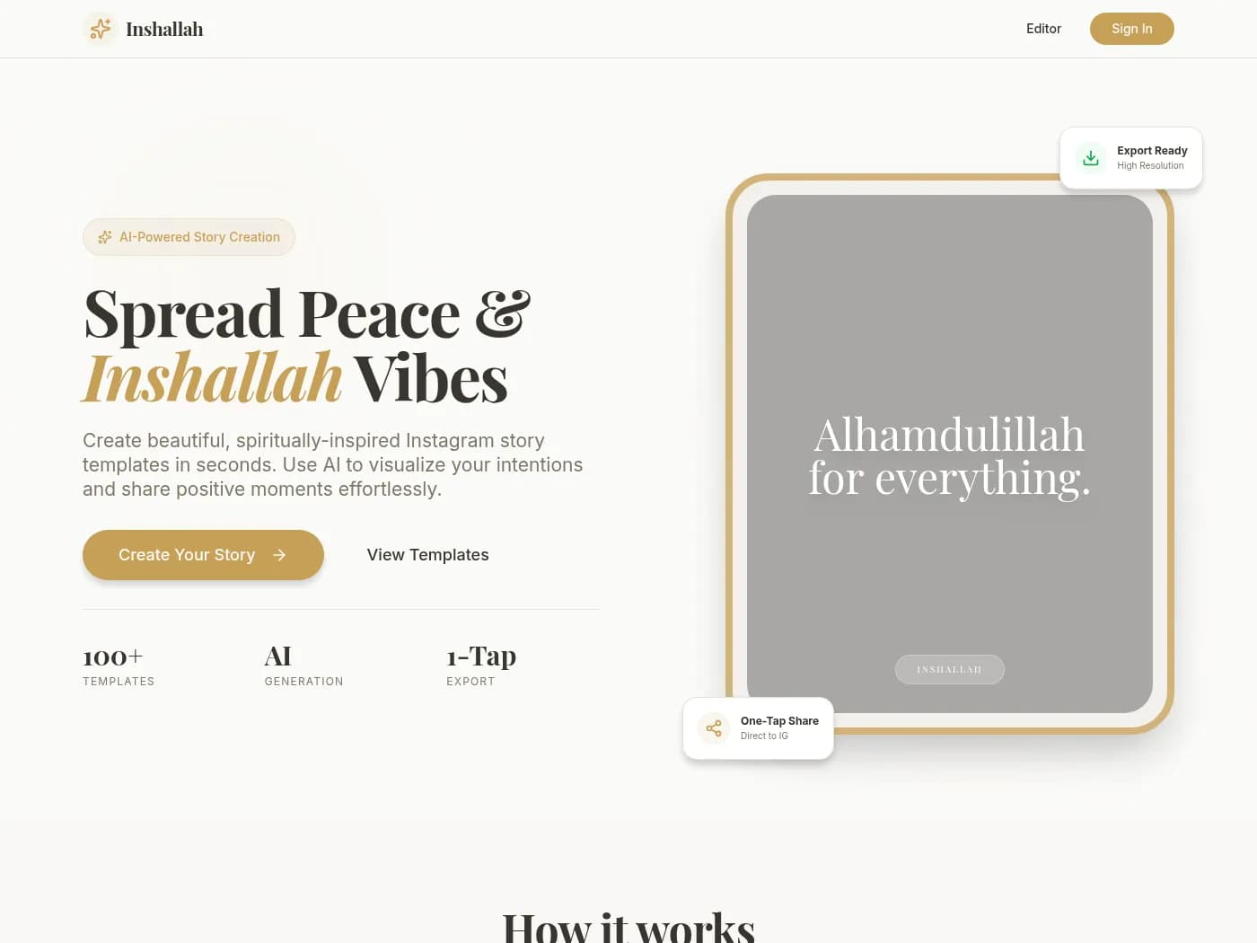 Inshallah Insta Story Maker