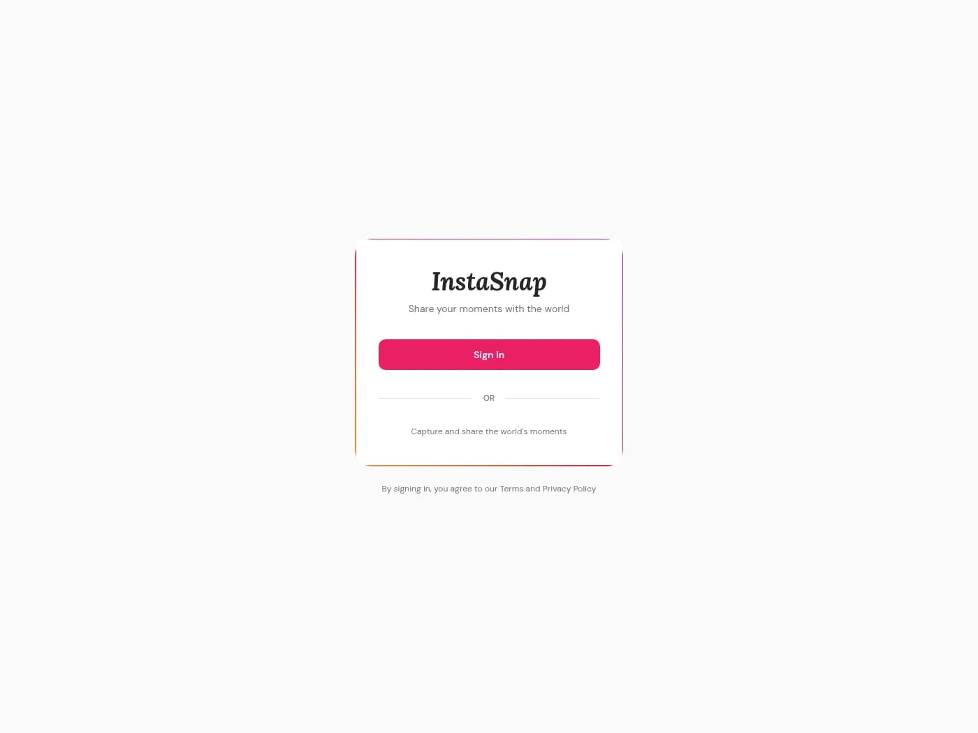 InstaSnap Clone