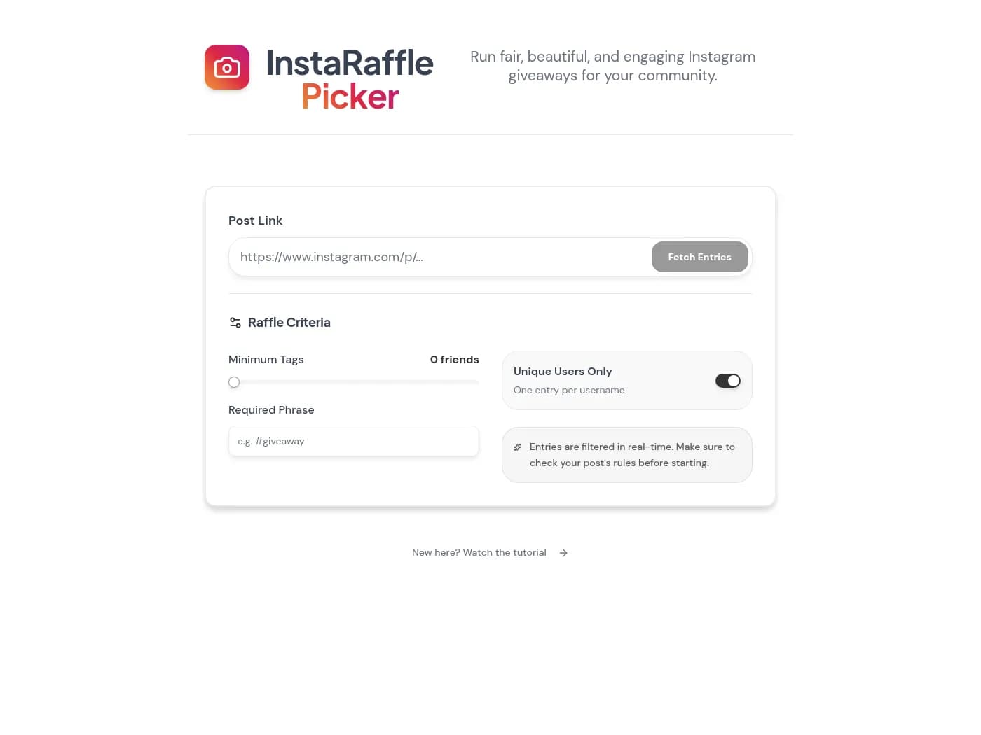 InstaRaffle Picker