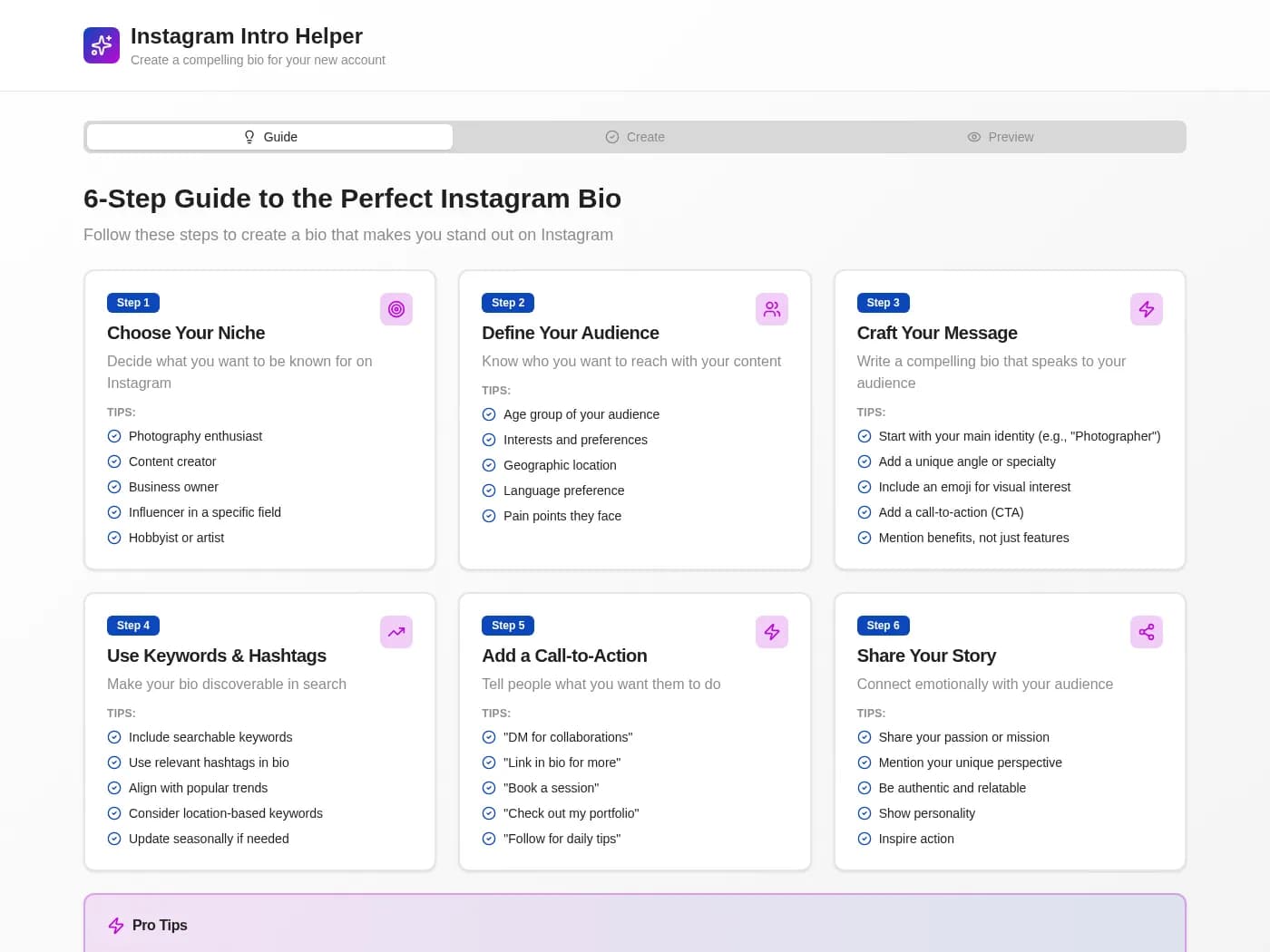 Instagram Intro Helper