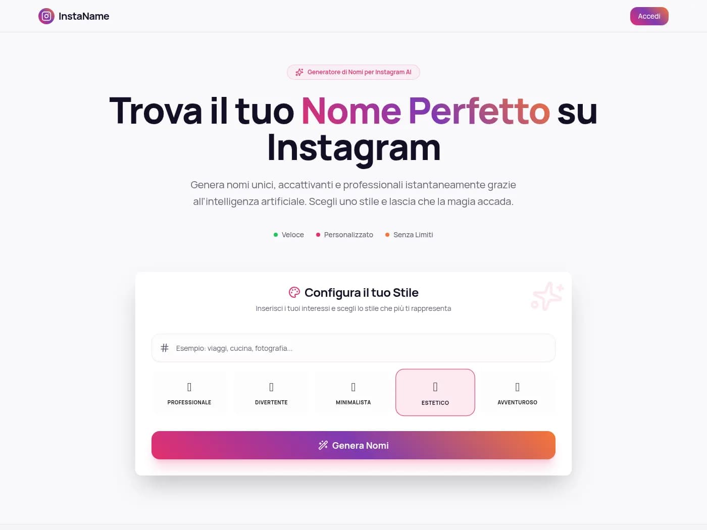 InstaName Generator