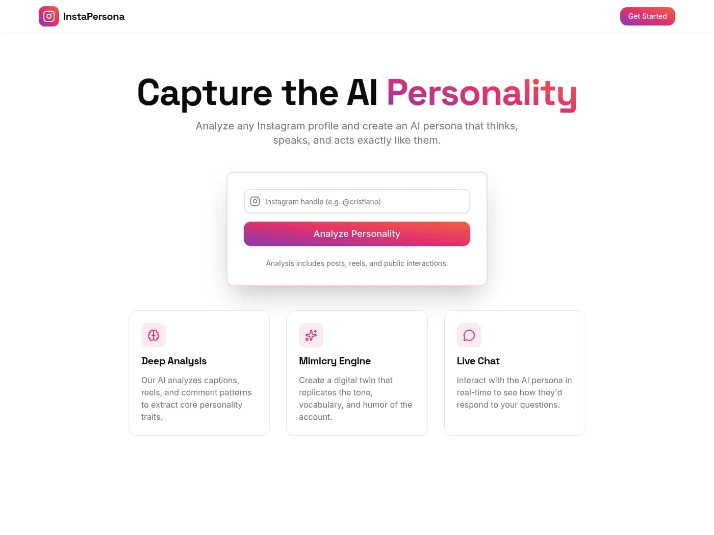 InstaPersona Analyzer