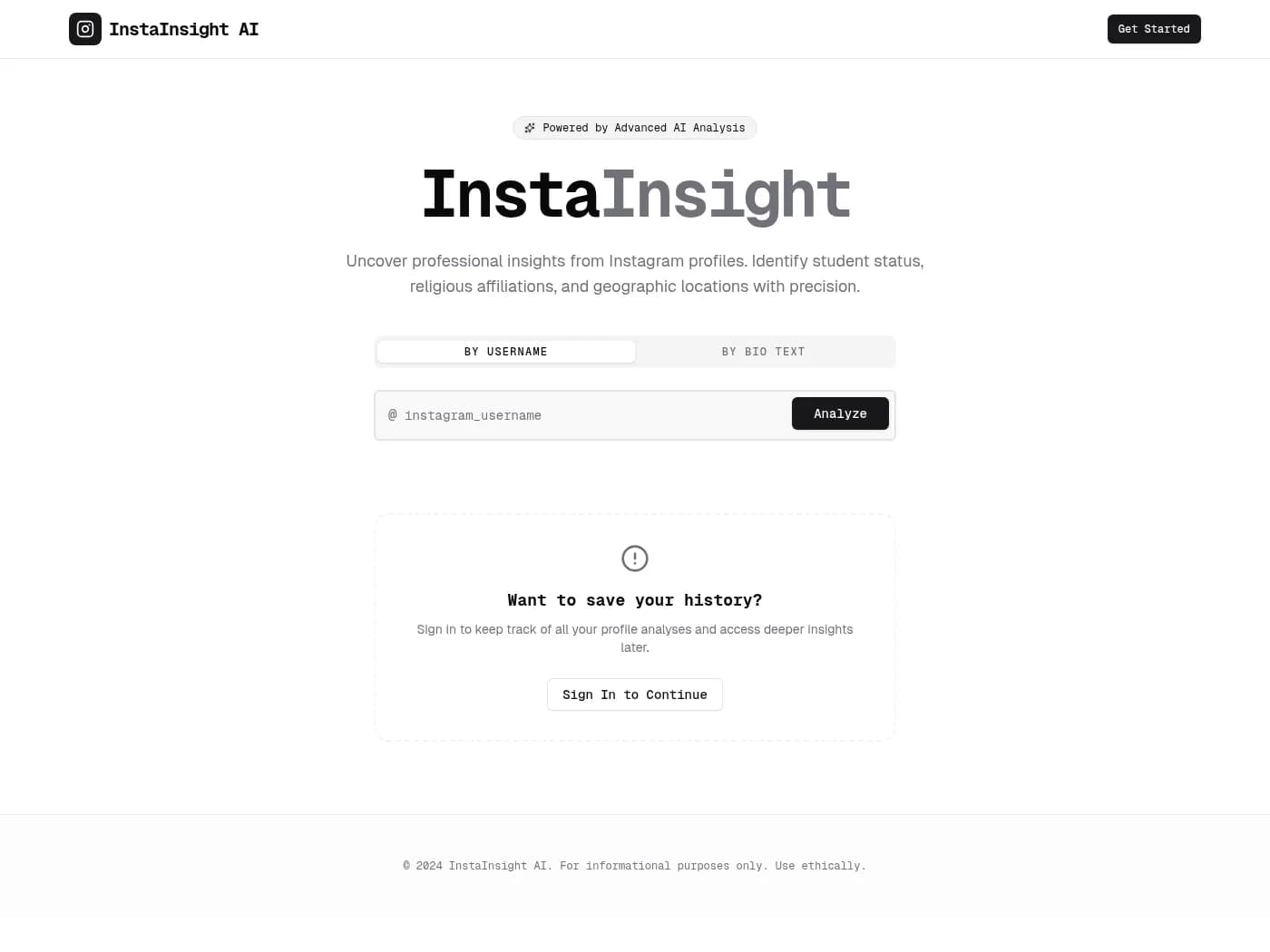 InstaProfile AI Insight