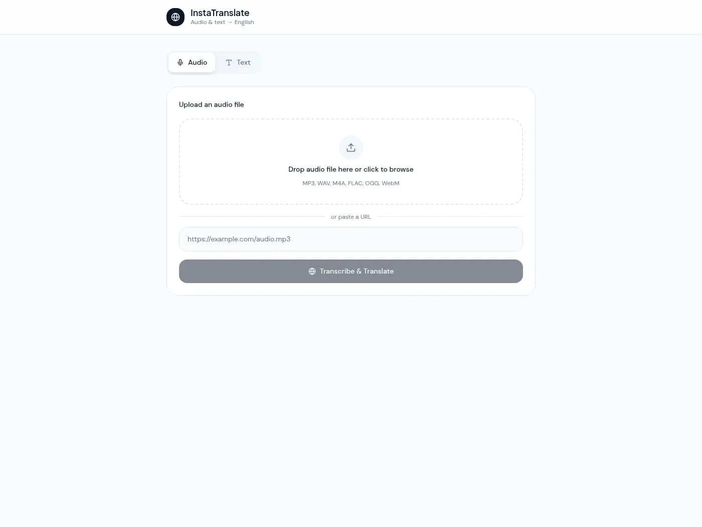 InstaTranslate Web Tool