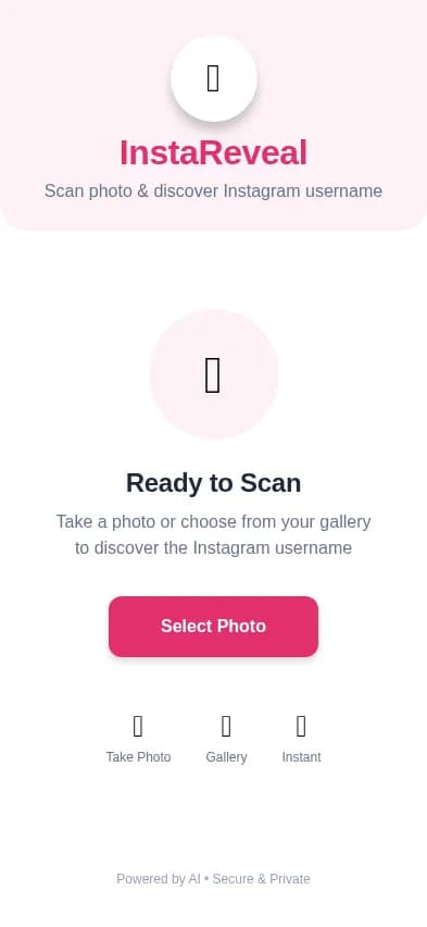 InstaReveal Scanner