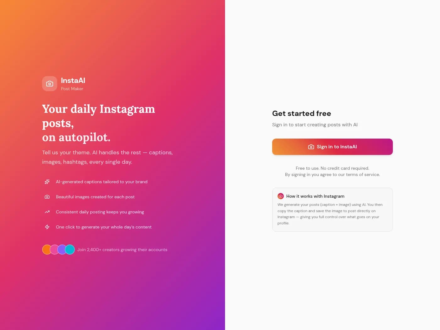 InstaAI Post Maker