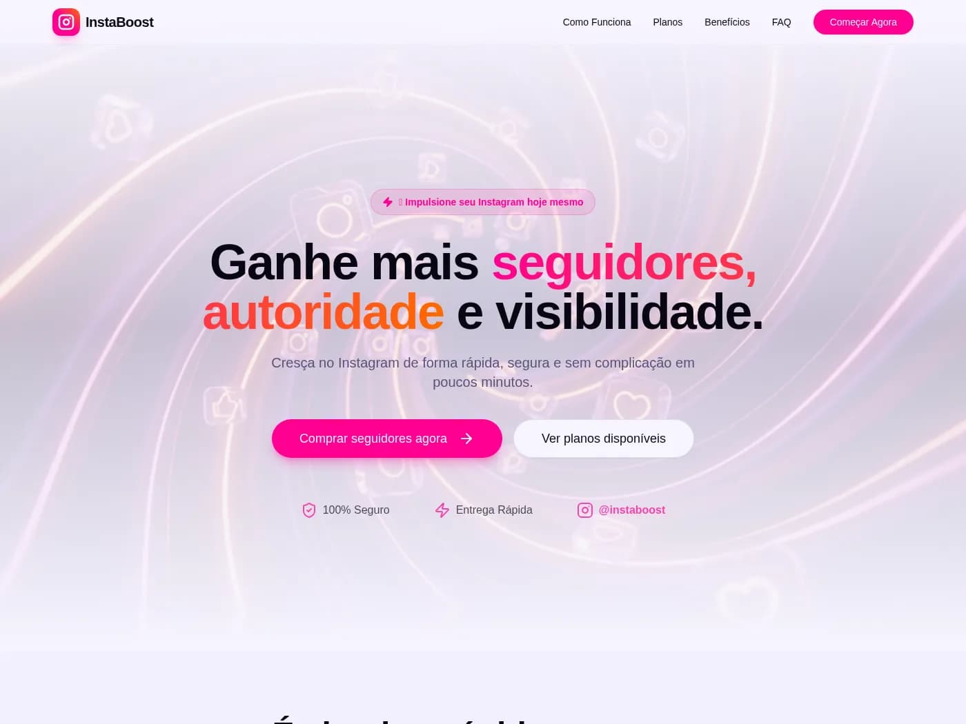 InstaBoost Landing Page