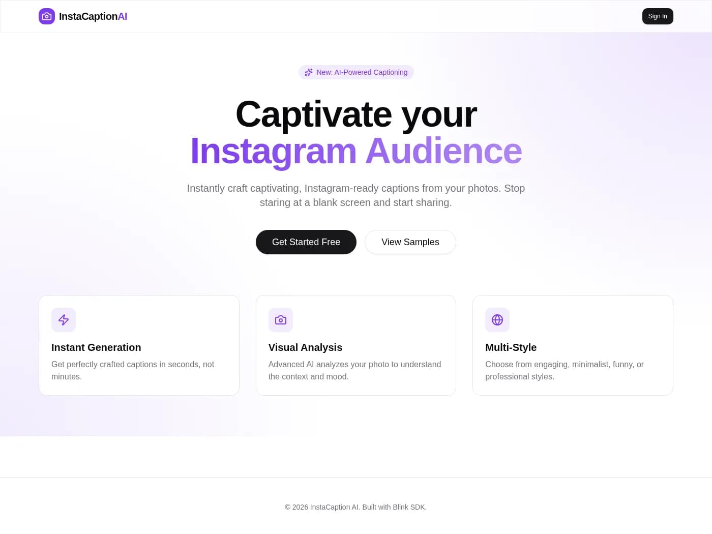 InstaCaption AI
