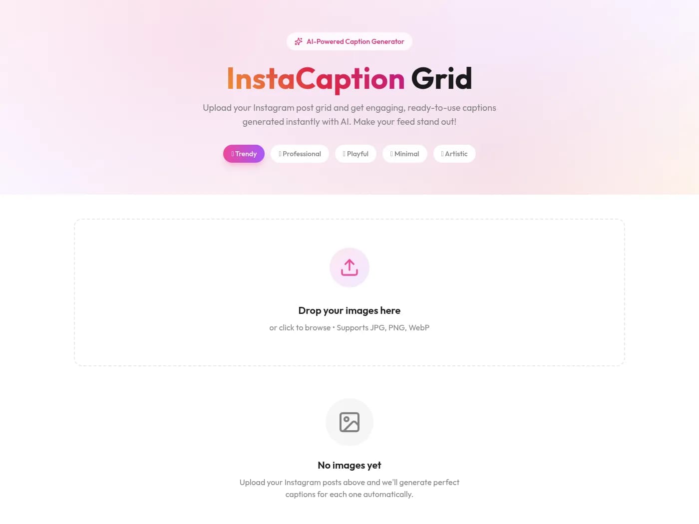 InstaCaption Grid