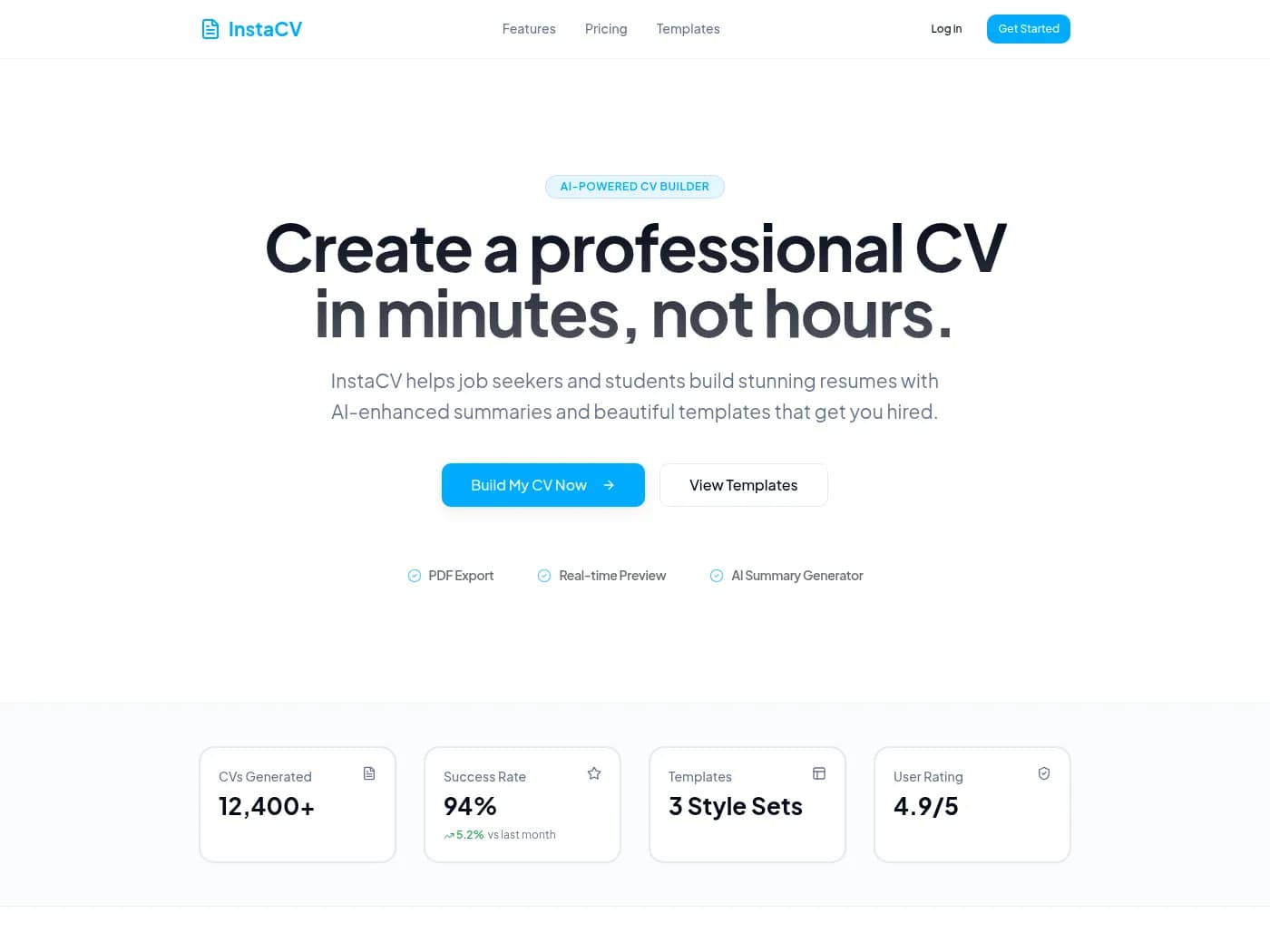 InstaCV SaaS Builder