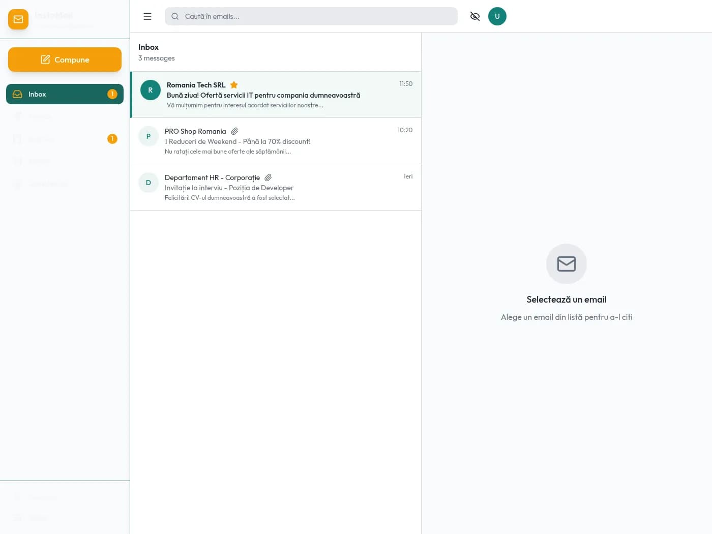InstaMail Web Client