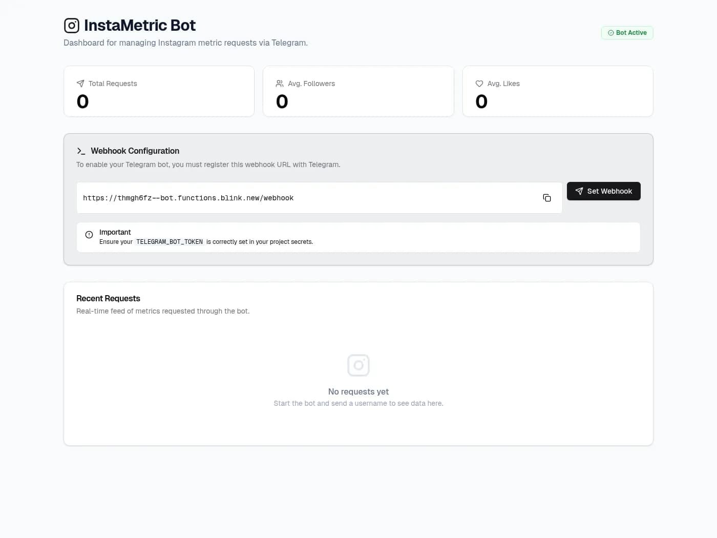 InstaMetric Bot