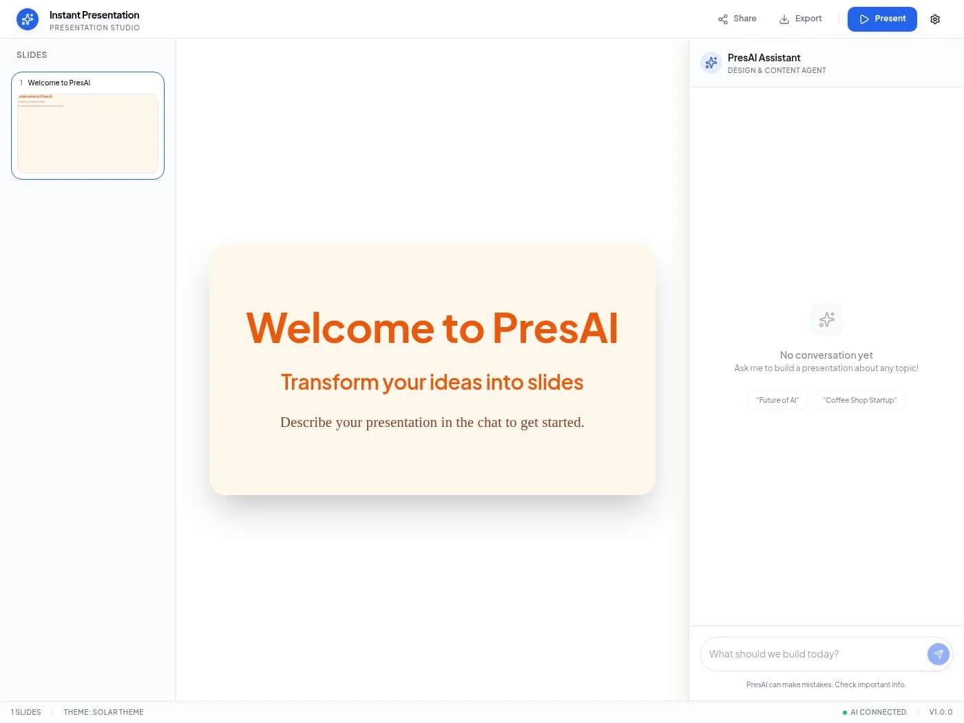 Instant Presentation Builder