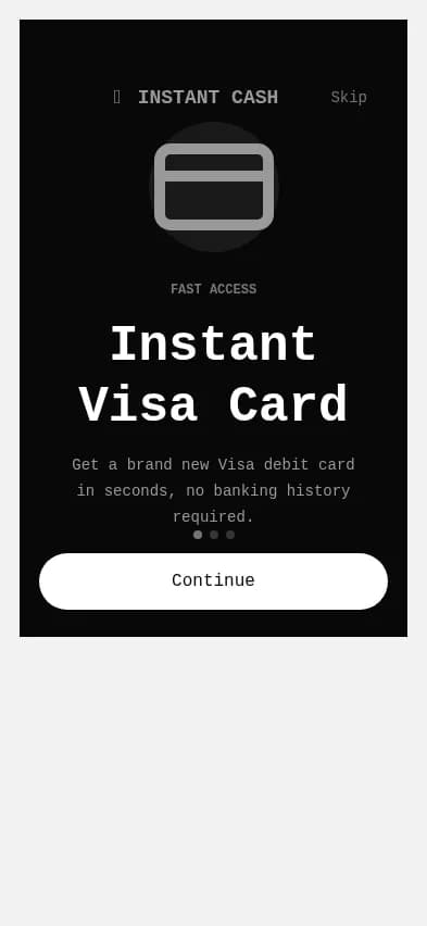 Instant Cash Visa App