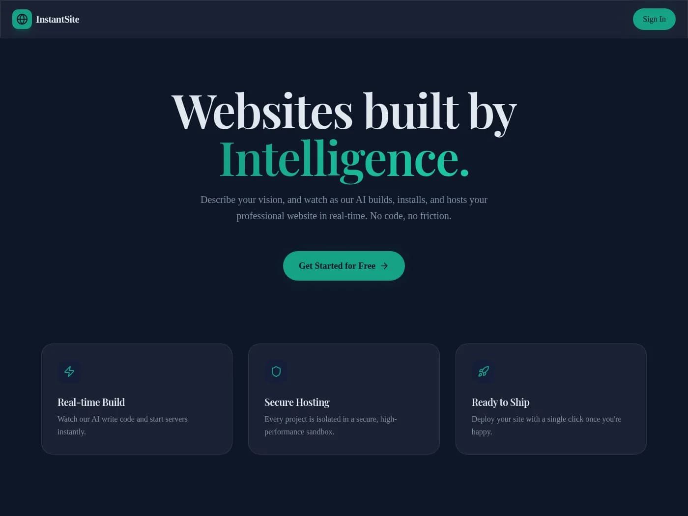 Instant Website Creator