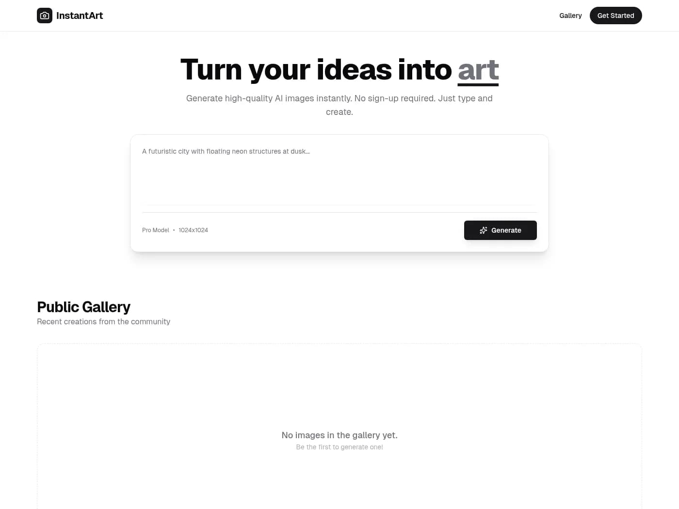 InstantArt Image Generator