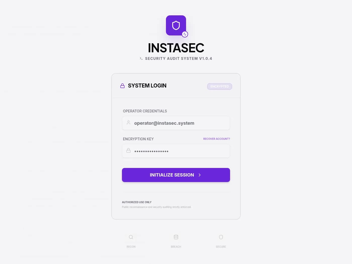 InstaSec Dashboard