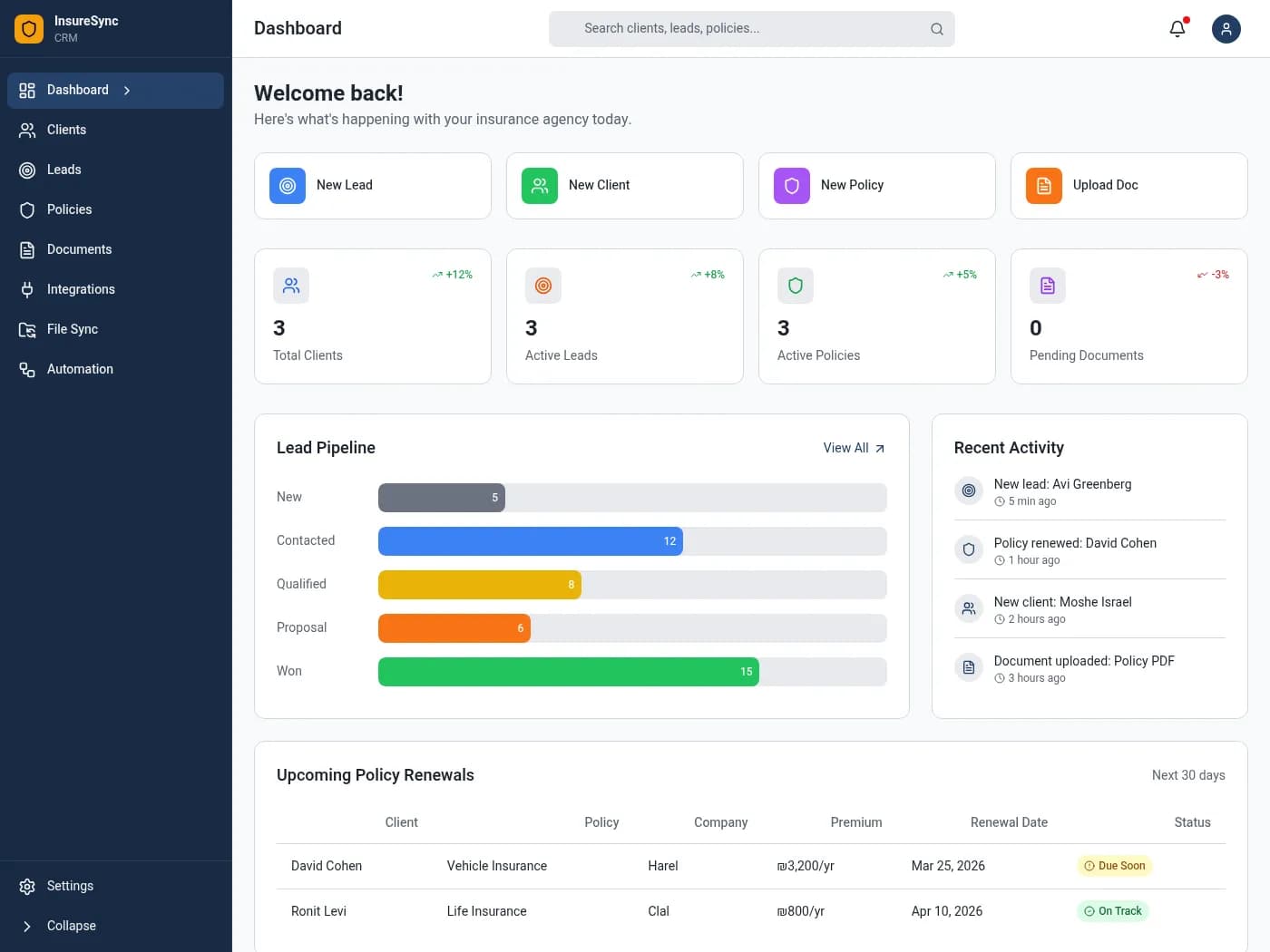 InsureSync CRM