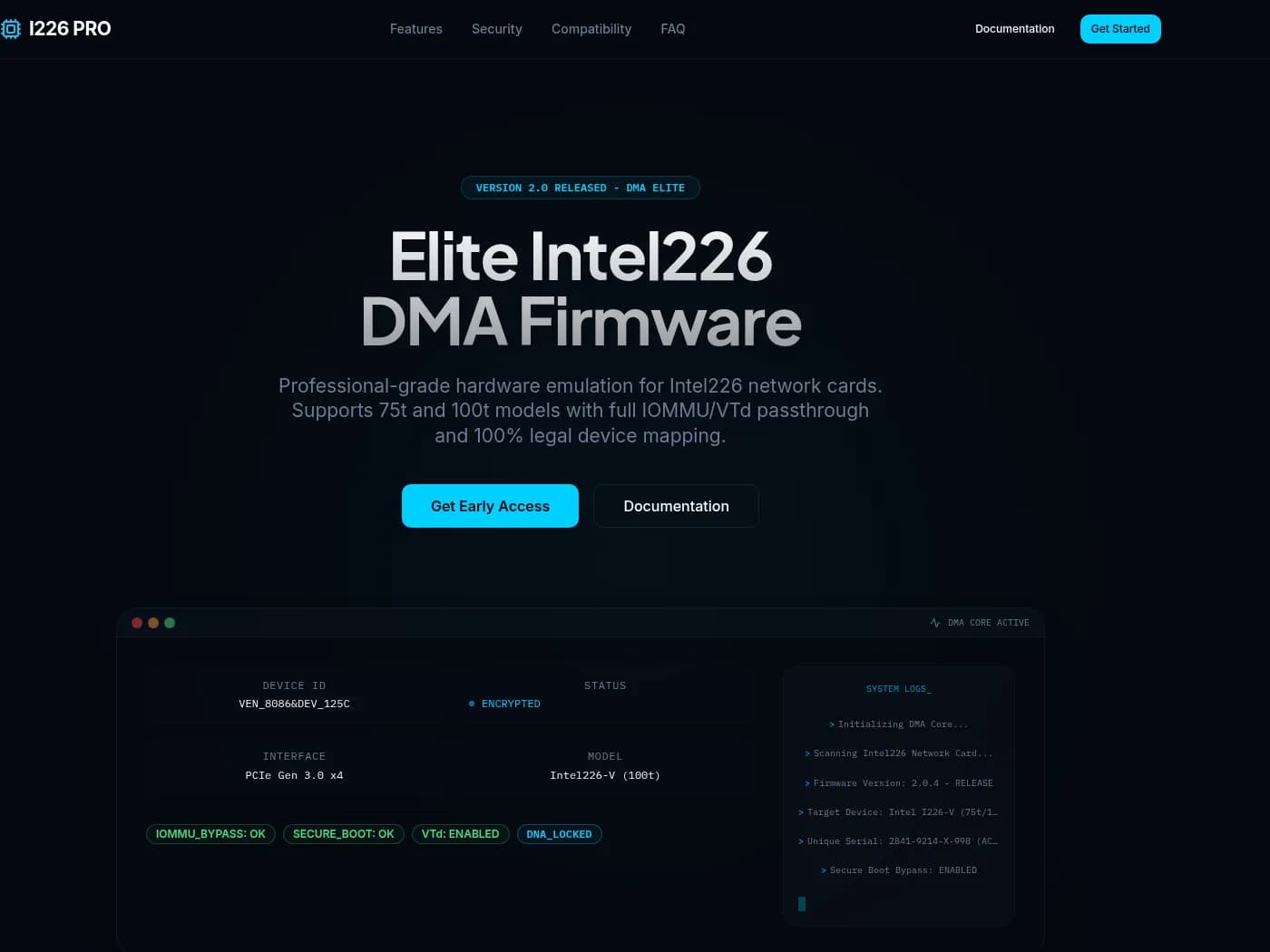 Intel226 DMA Firmware