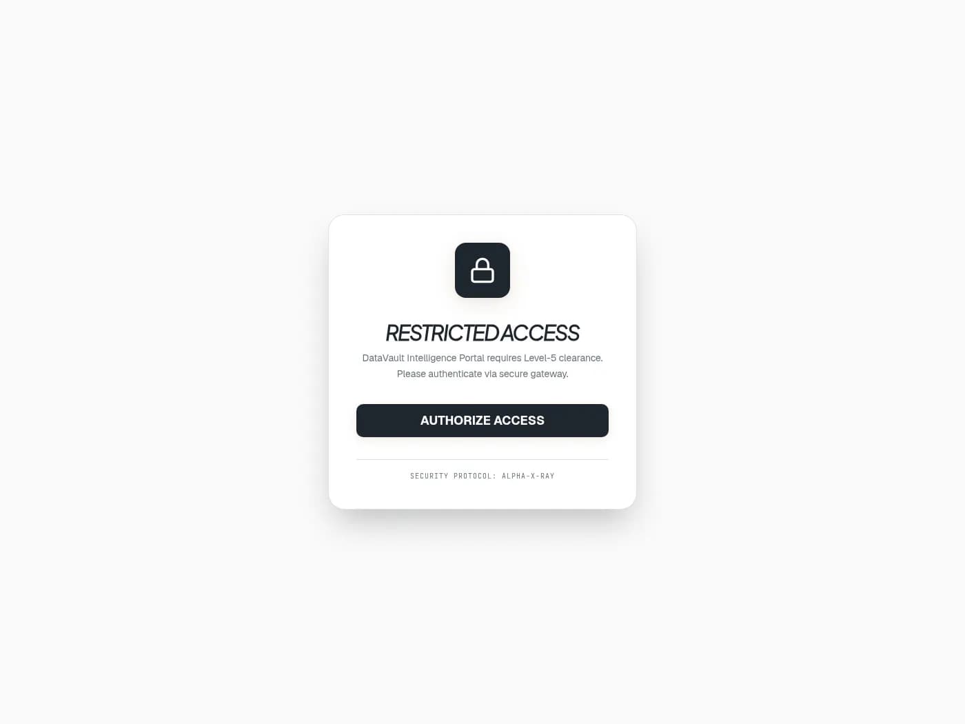 DataVault Intelligence Portal