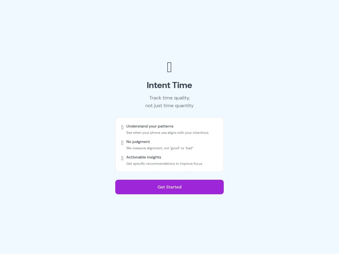 Intent Time iOS Frontend