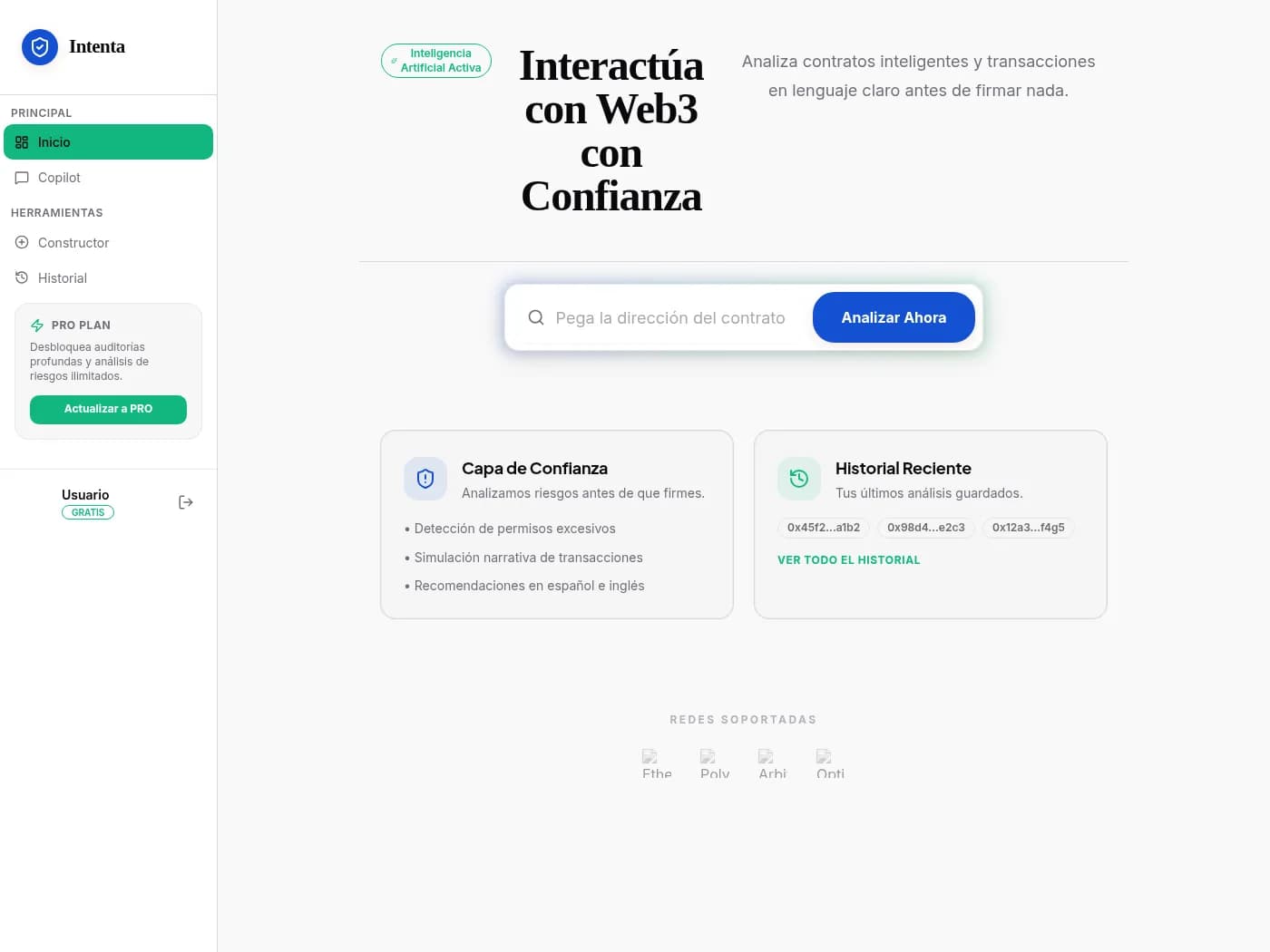 Intenta Smart Contract Copilot
