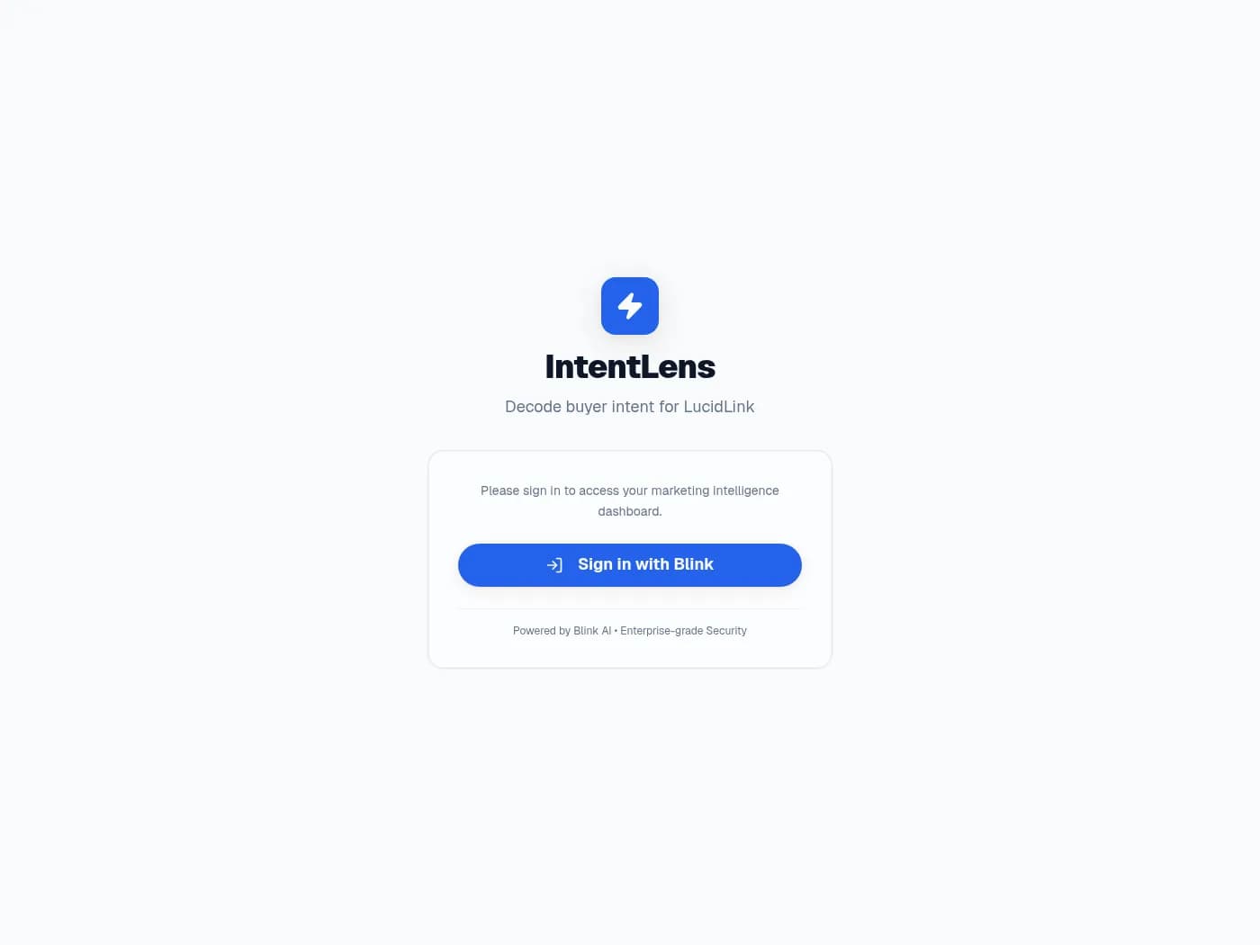 IntentLens Analytics Dashboard