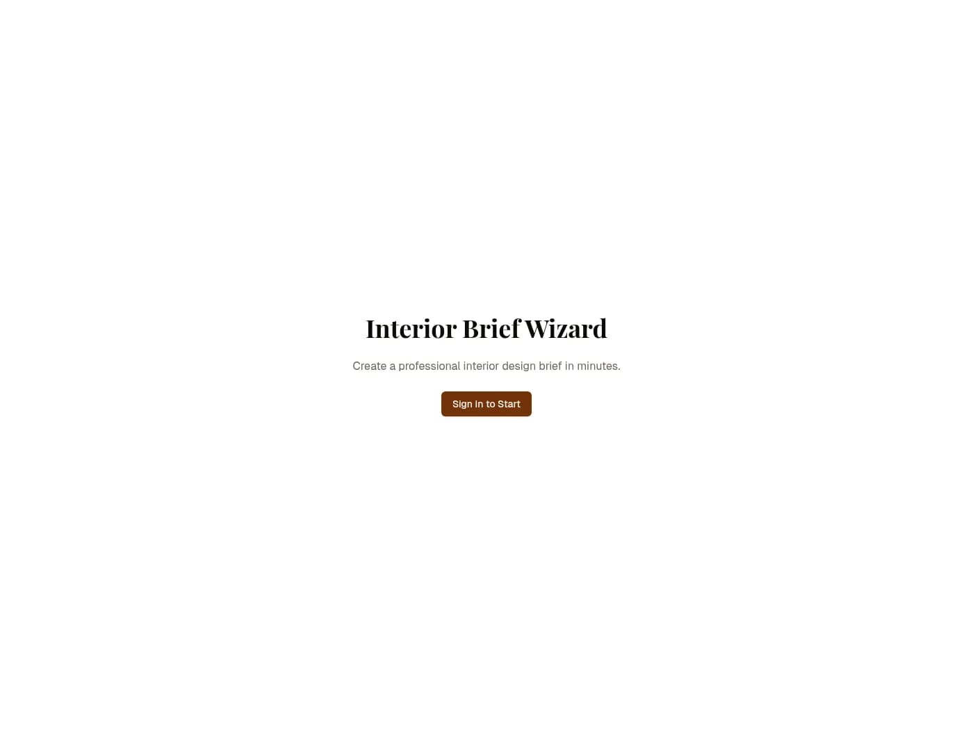 Interior Brief Wizard