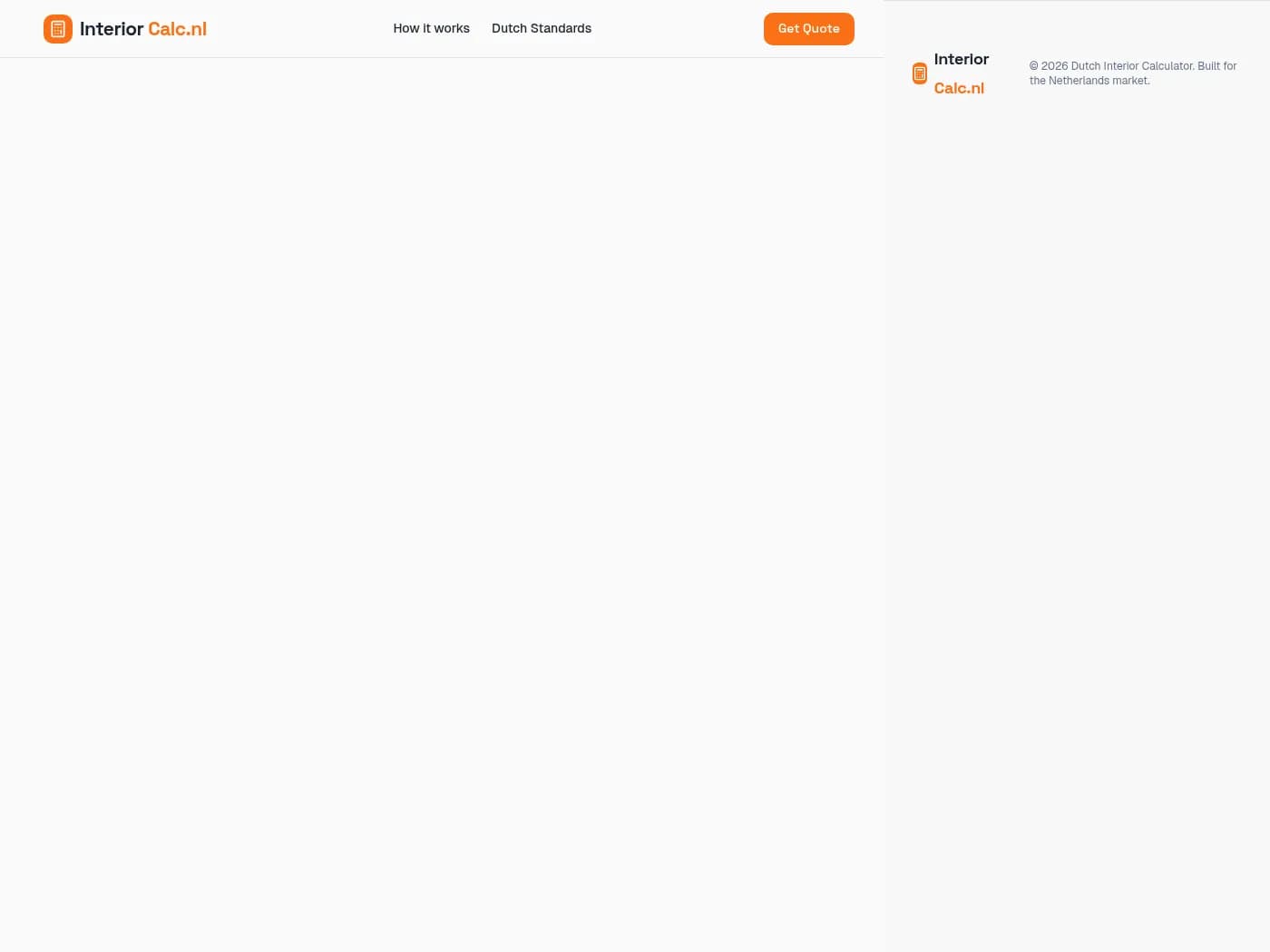 Dutch Interior Cost Calculator