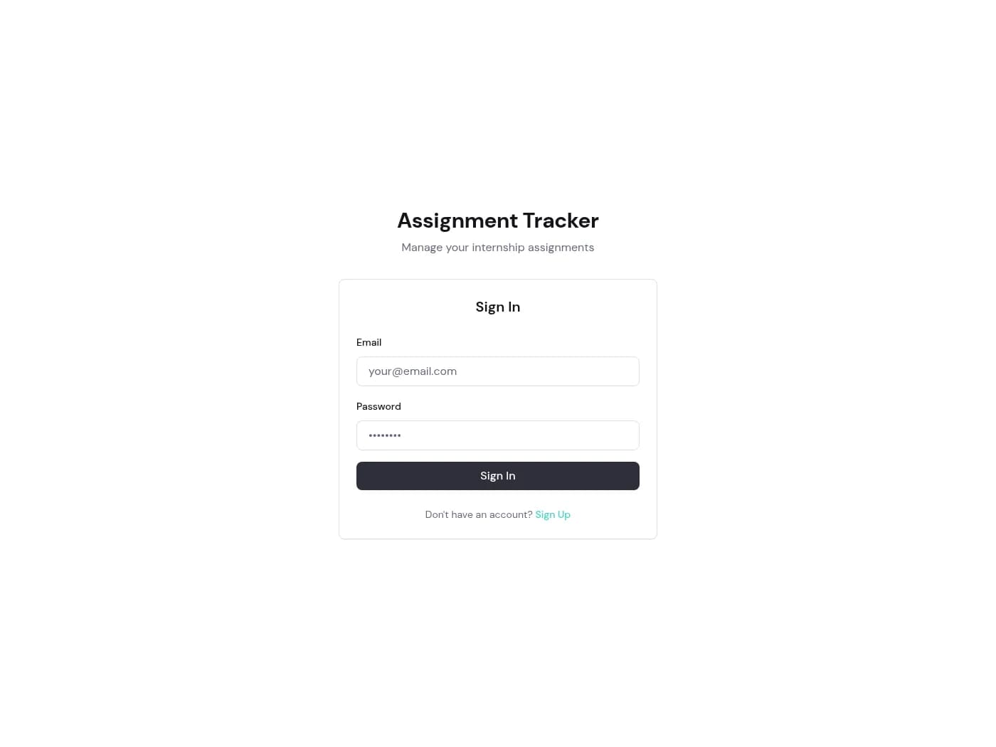 Intern Assignment Tracker