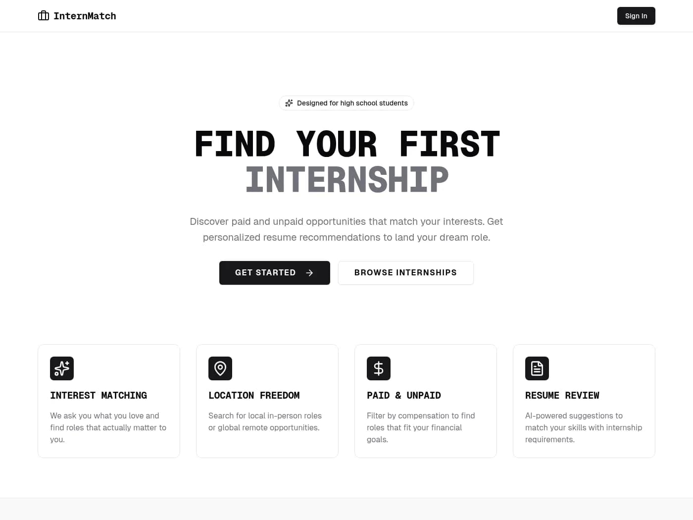 InternMatch Explorer