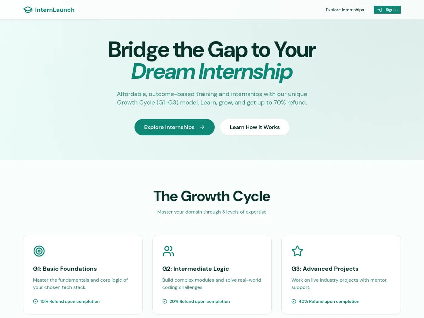 InternLaunch Portal