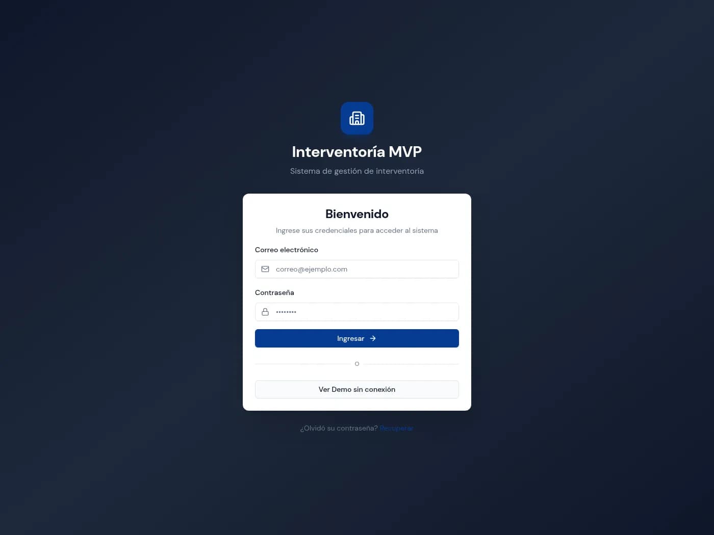 Interventoría MVP Suite