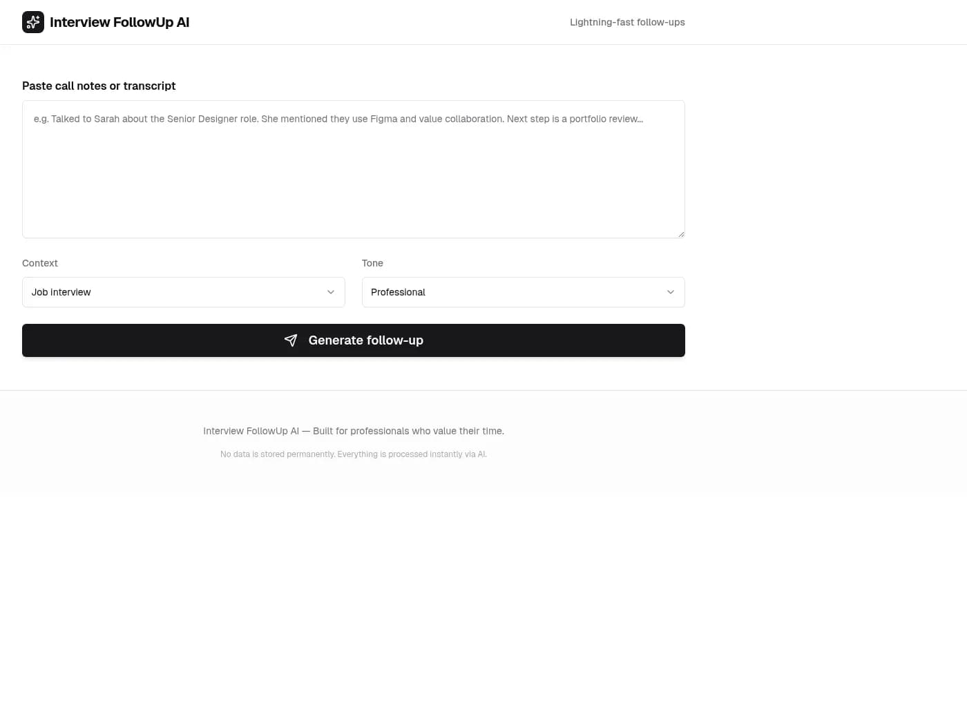Interview FollowUp AI