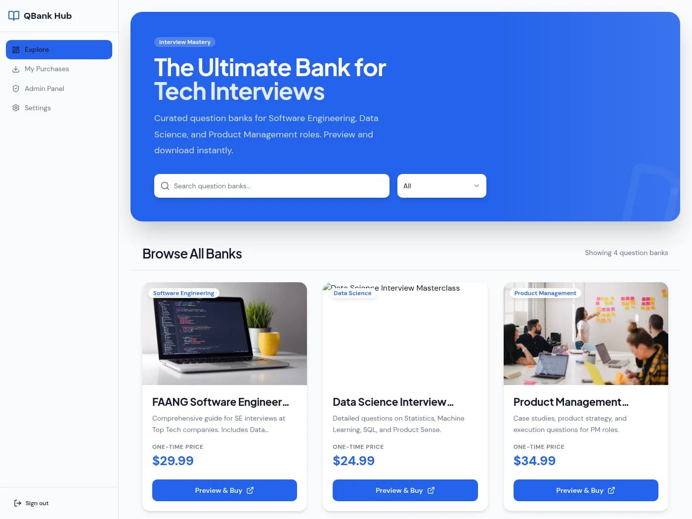 Interview QBank Hub
