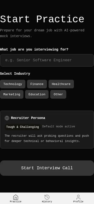 InterviewVoice AI App