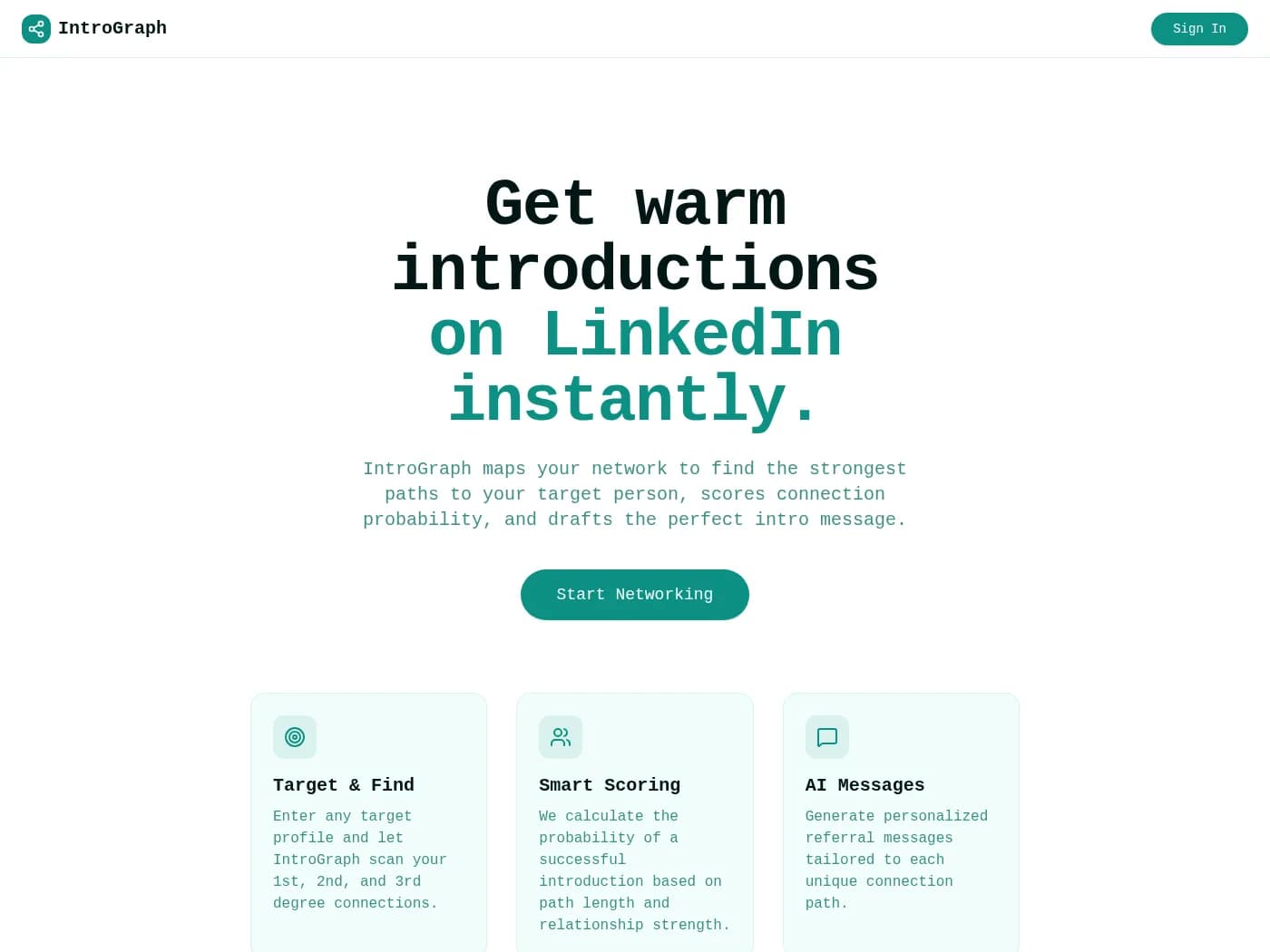 IntroGraph MVP Web App