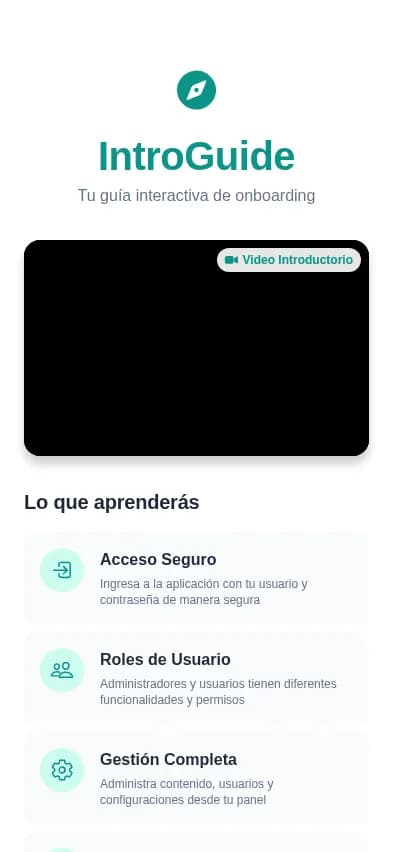 IntroGuide Mobile App
