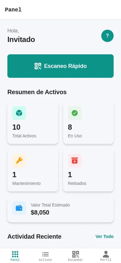 ActivoQR Inventario App